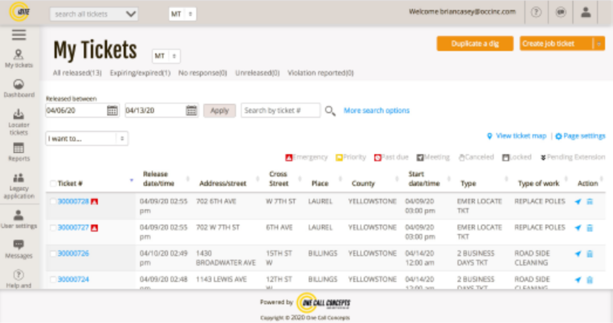 Locate Ticket Status - New Statuses – Montana811